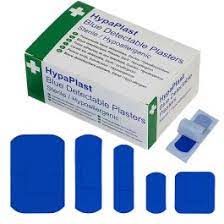 Assorted Blue Food Plasters - 100 pack - spotonwholesalefoods.co.uk