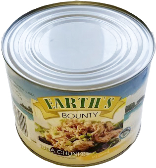 Earth Bounty Tuna Chunks in Brine - 1 Tin x 1.8kg tins ...