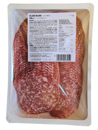 Sliced Milano Italian Salami - 500g pack - spotonwholesalefoods.co.uk