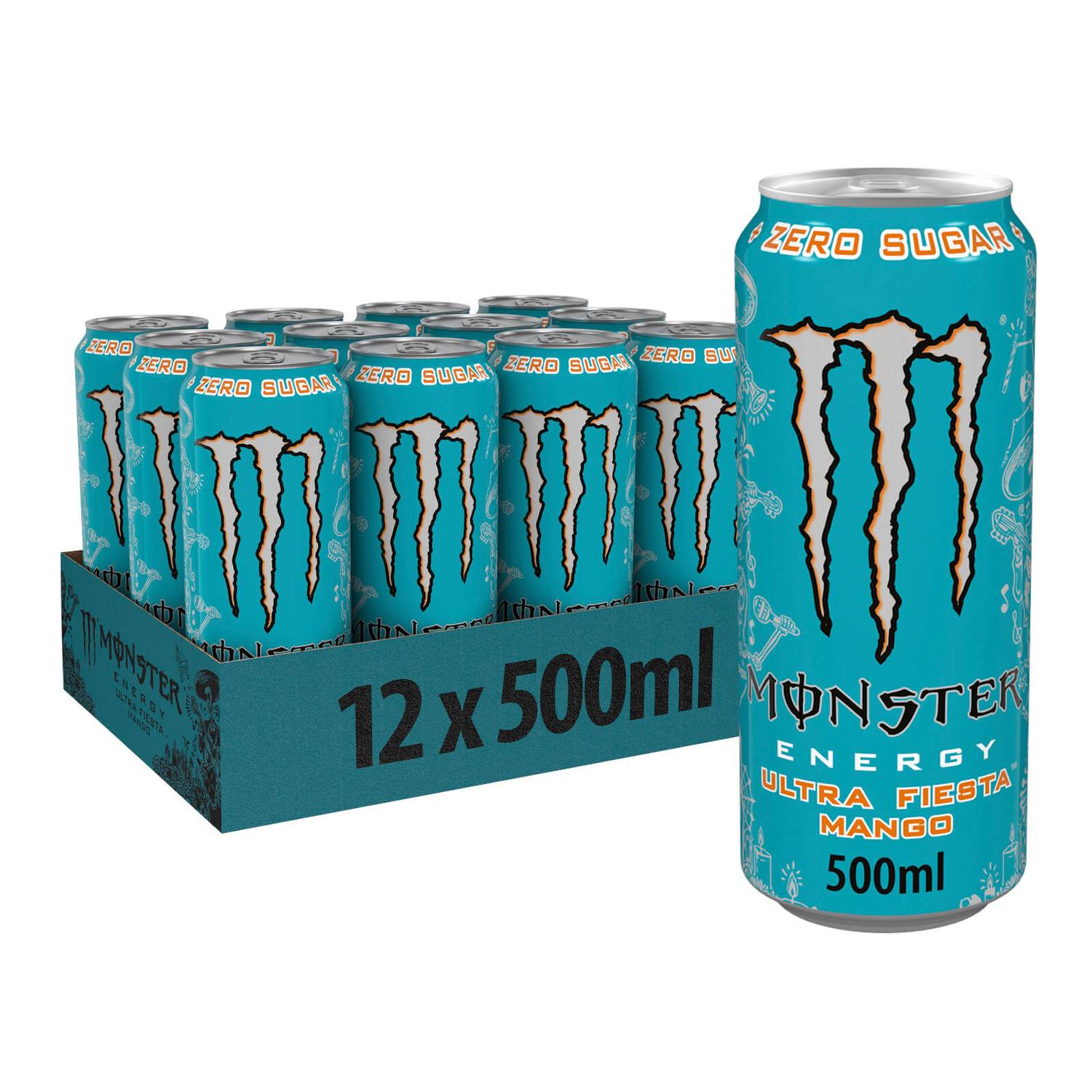 Monster Energy Ultra Fiesta Mango - 12 x 500ml - spotonwholesalefoods.co.uk
