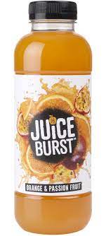 Orange and Passion Fruit Juice Burst - 12 x 500ml ...