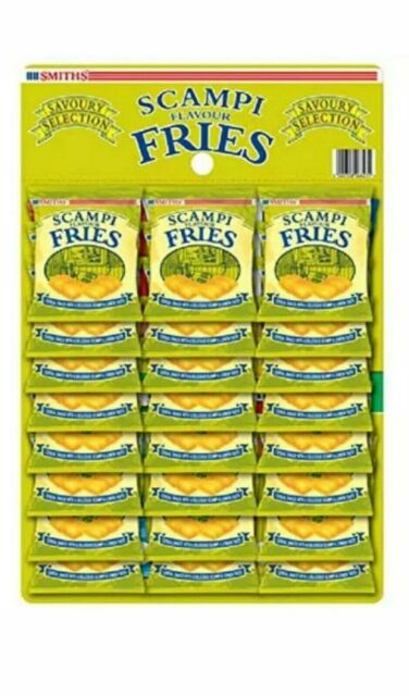 Smiths Scampi & Lemon Snacks - 24 x 27g Card - spotonwholesalefoods.co.uk